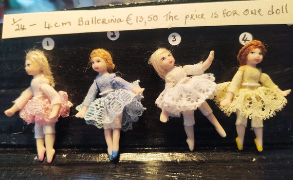 Miniature Dollhouse Dolls Ballerina 4 Cm - Etsy