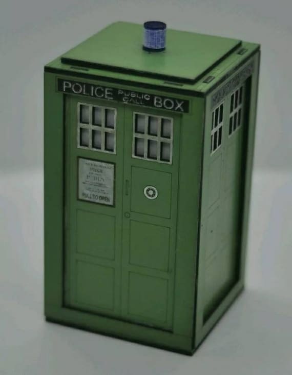 Police Box Homemade Wooden Model Kit Including Paint - Etsy UK