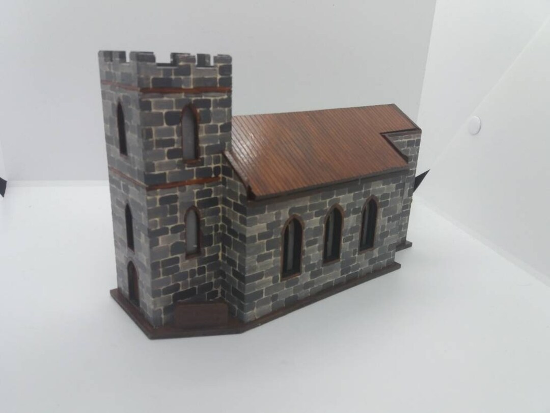 Church Scale Wooden Model Kit Including Paint - Etsy
