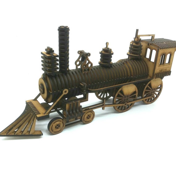 Union Pacific Locomotive No 119 Homemade Wooden Model Kit - Etsy