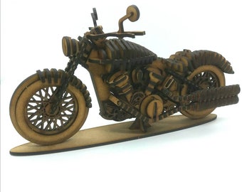 Wooden Motorcycle Model - Etsy UK