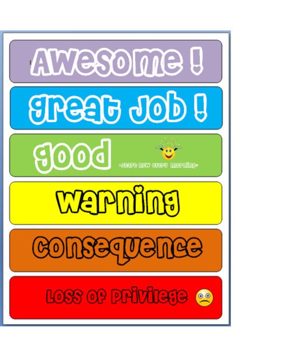 Red Yellow Green Behavior Chart Monday Made It Behavior Chart