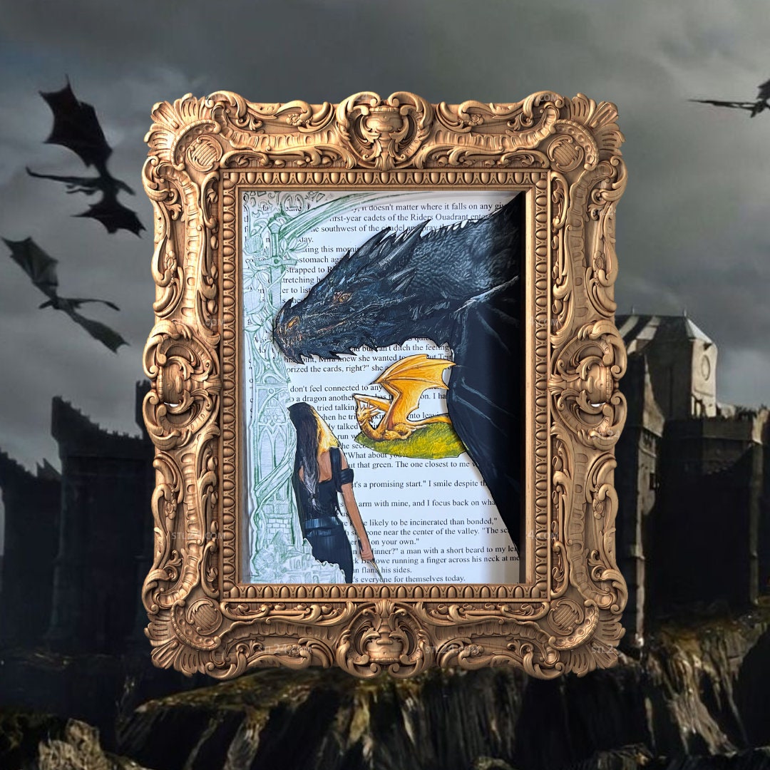 Handmade Diorama Fourth Wing, Dictionary Art Print, Vintage Book Page ...