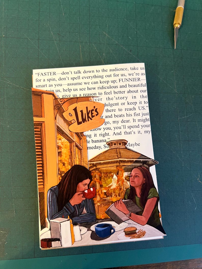 Commission | Handmade Gilmore Girls Diorama: Luke's Diner Art, 4x6 Inch ...
