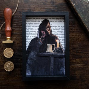 Handmade Diorama Aragorn, Dictionary Art Print, Vintage Book Page Art ...