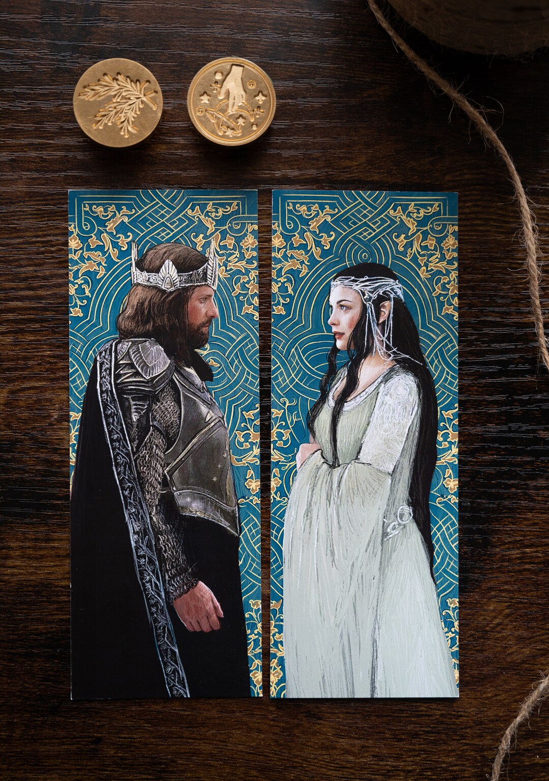 Arwen & Aragorn Double-sided LOTR Bookmarks - Etsy