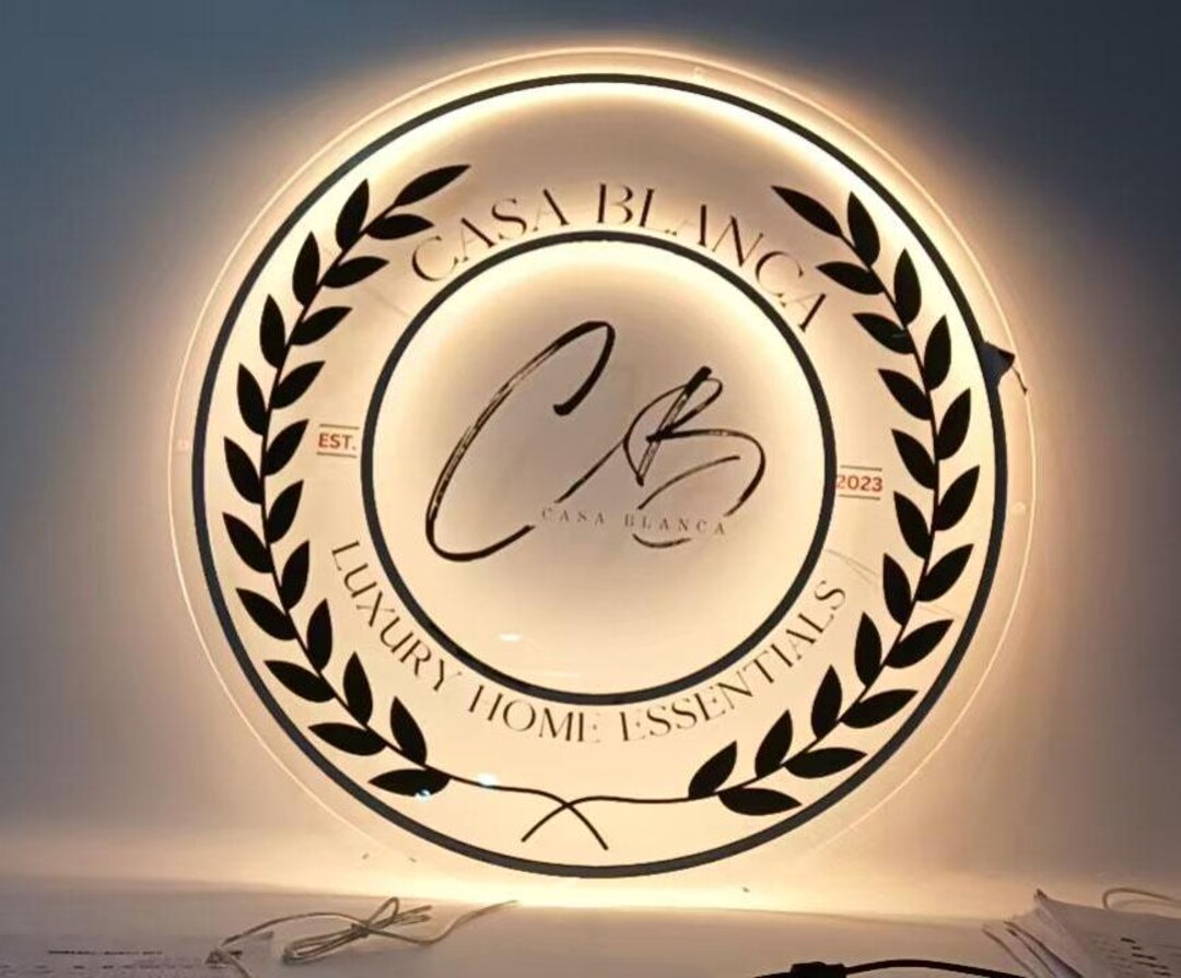 Custom Acrylic Logo Sign,round Logo Sign,custom Backlit Acrylic Sign ...