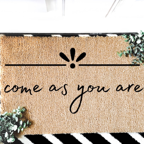Come as You Are Doormat - Etsy