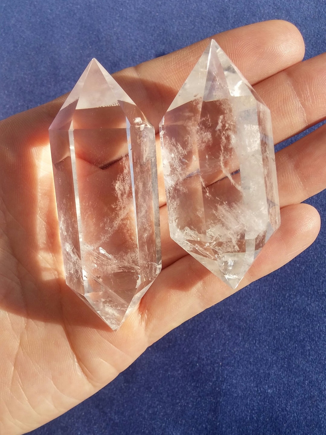 0.19LB Cristaux de quartz clair naturel à double terminaison - Etsy France