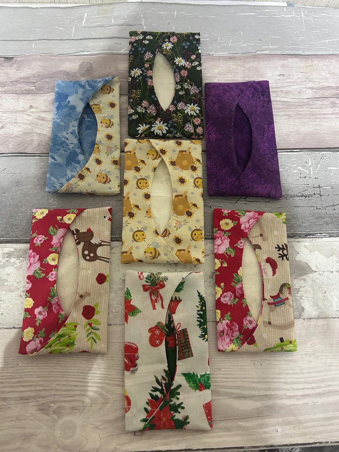 Fabric Handy Hanky Tissue Holder Tissue Cover. Pocket Tissue Wallet ...