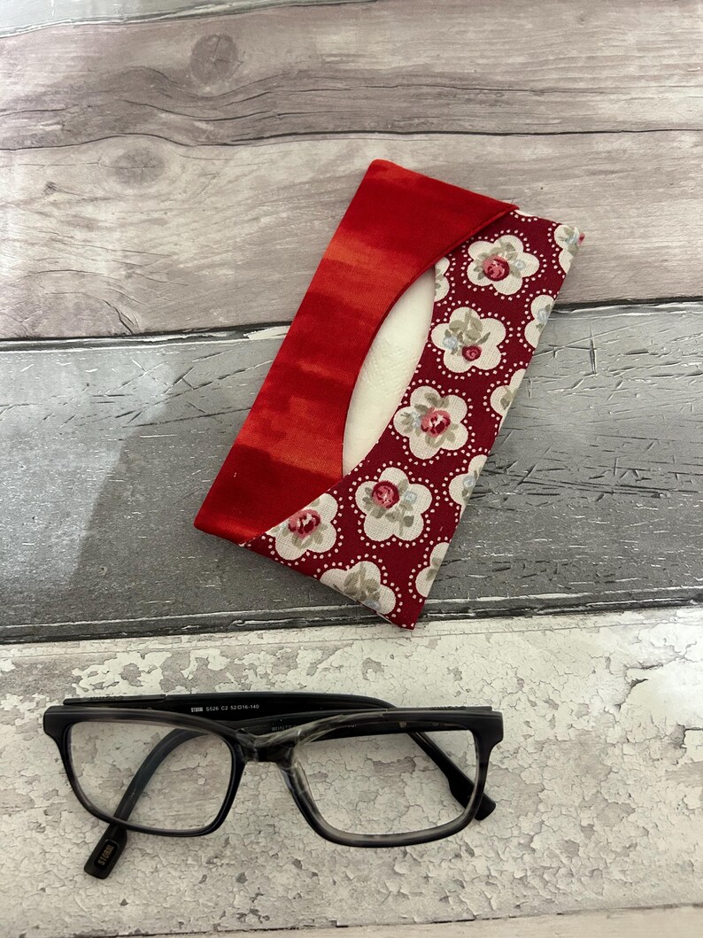 Fabric Handy Hanky Tissue Holder Tissue Cover. Pocket Tissue Wallet ...