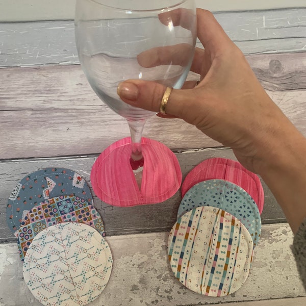 Wine Glass Coaster - Etsy