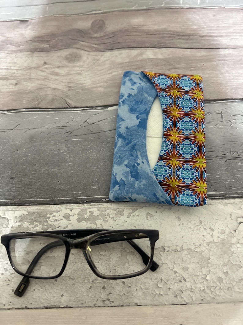 Fabric Handy Hanky Tissue Holder Tissue Cover. Pocket Tissue Wallet ...