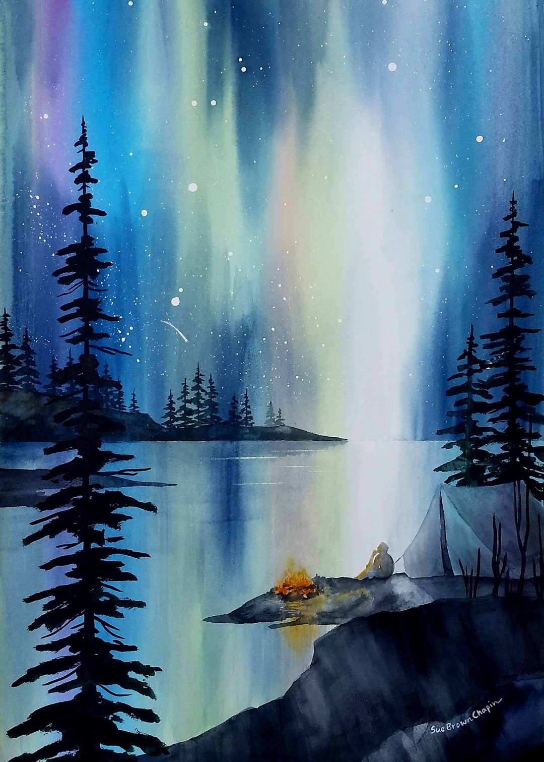4 NOTE CARDS Starry Solitude - Etsy