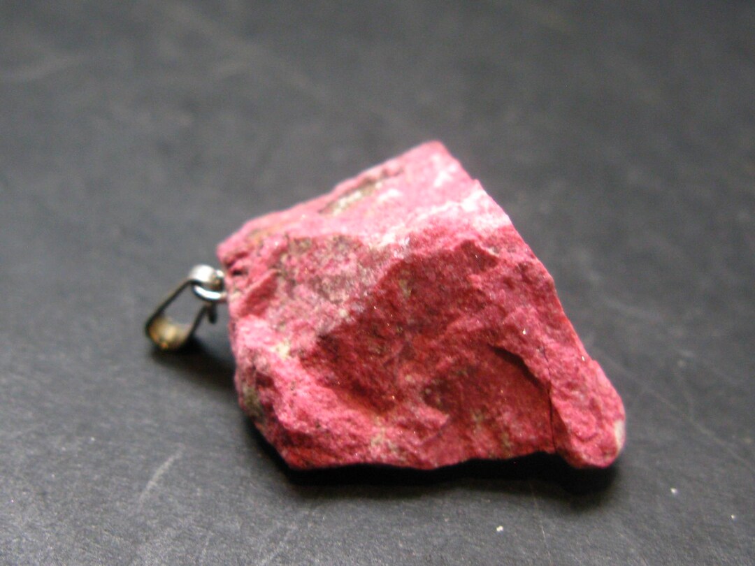 Rosaline Zoisite!! Rare Raw Deep Pink Thulite Silver Pendant From ...