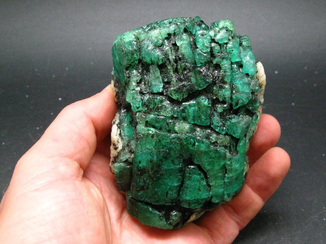 Gem Emerald Beryl Cluster From Ethiopia - 504 Grams - 3.9" - Etsy