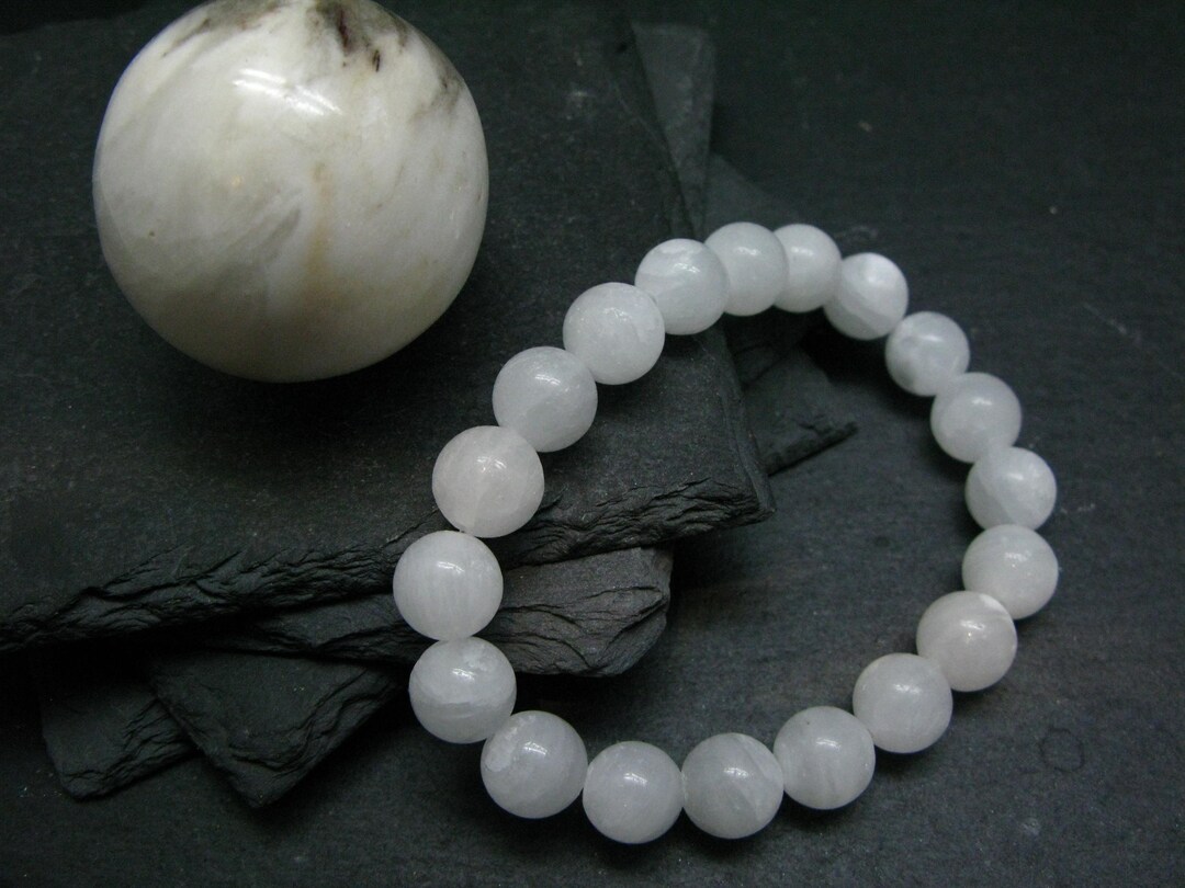 Barite Genuine Bracelet ~ 7 Inches ~ 10mm Round Beads - Etsy