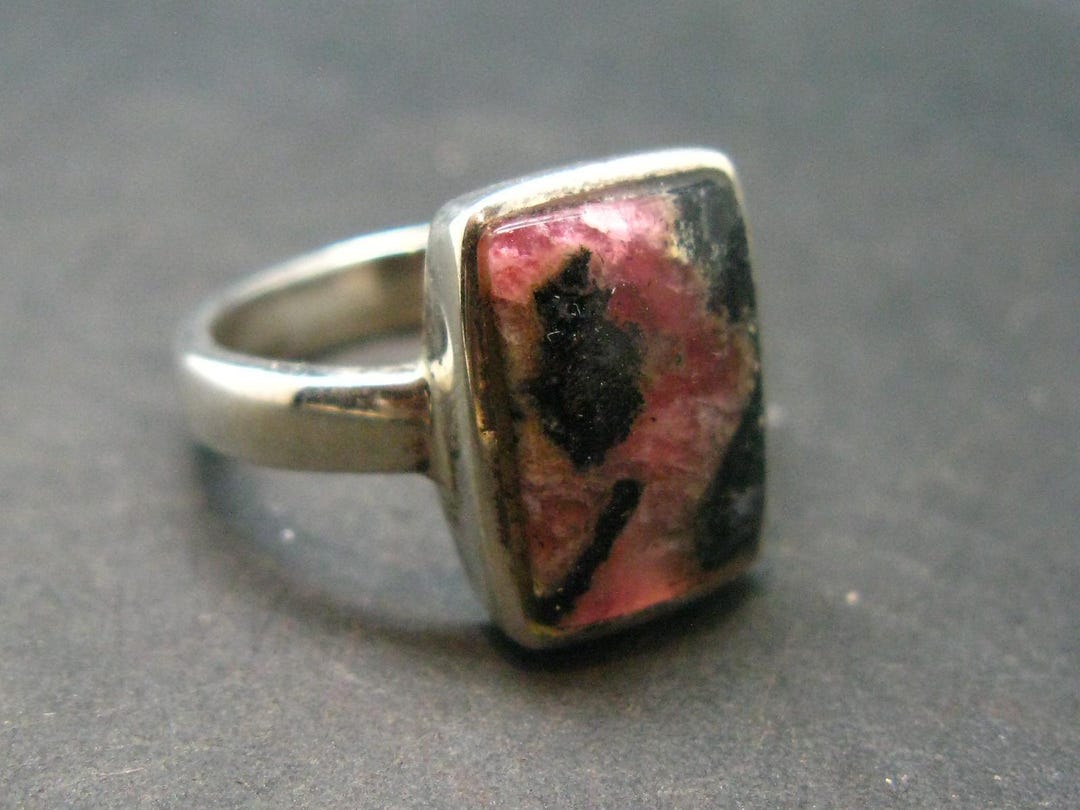 Rare Pink Tugtupite Sterling Silver Ring From Greenland - Size 7 - Etsy
