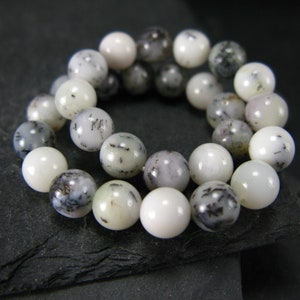 Merlinite Moss Agate Genuine Bracelet ~ 7 Inches ~ 6mm Round Beads - Etsy