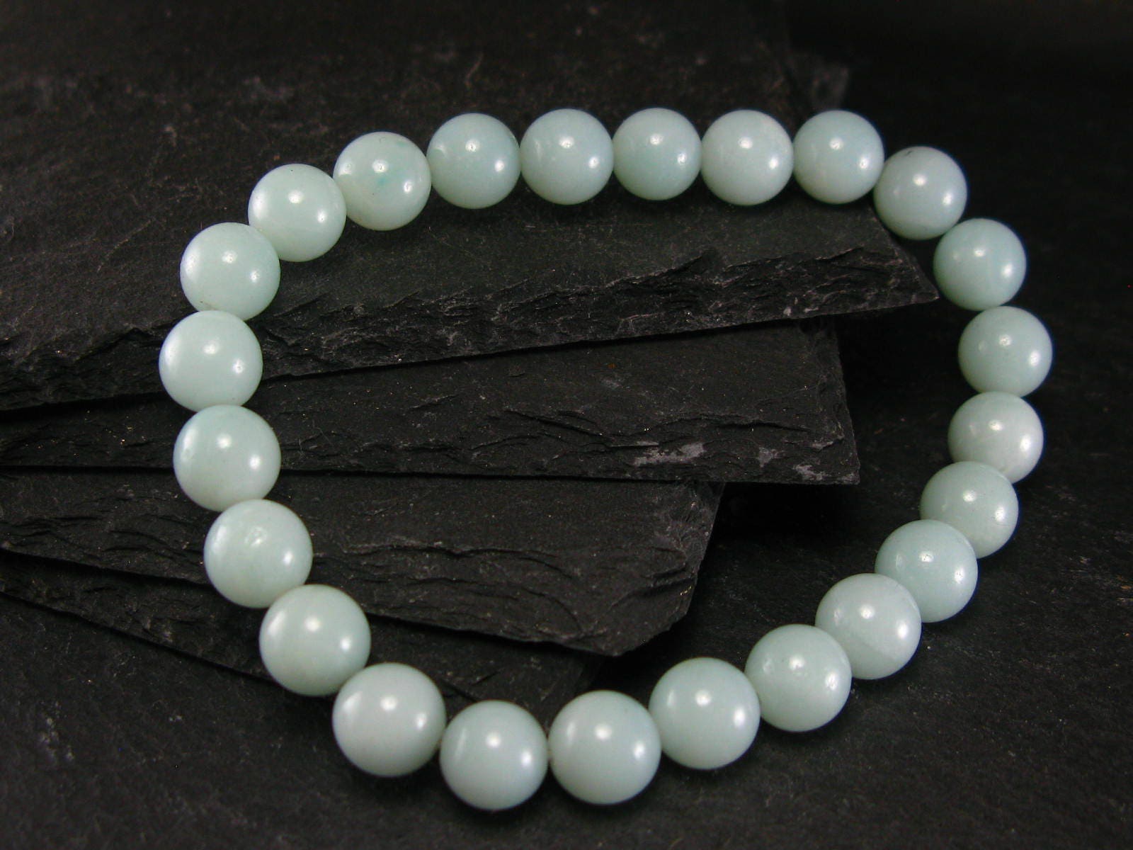 Azumar Genuine Bracelet 7 Inches 8mm Round Beads - Etsy