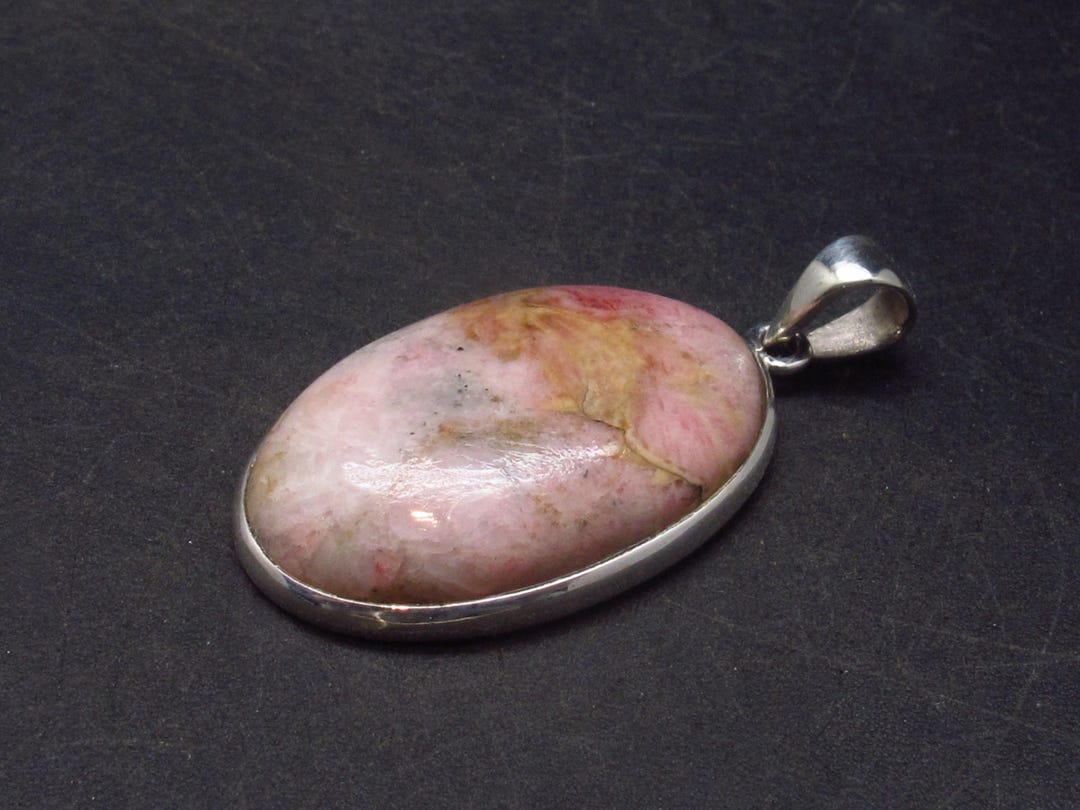 Rare Pink Tugtupite Sterling Silver Pendant From Greenland - 1.6" - 7.3 ...