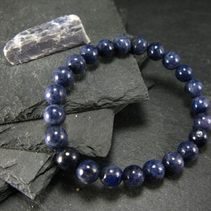 Blue Sapphire Genuine Bracelet ~ 7 Inches ~ 8mm Round Beads - Etsy