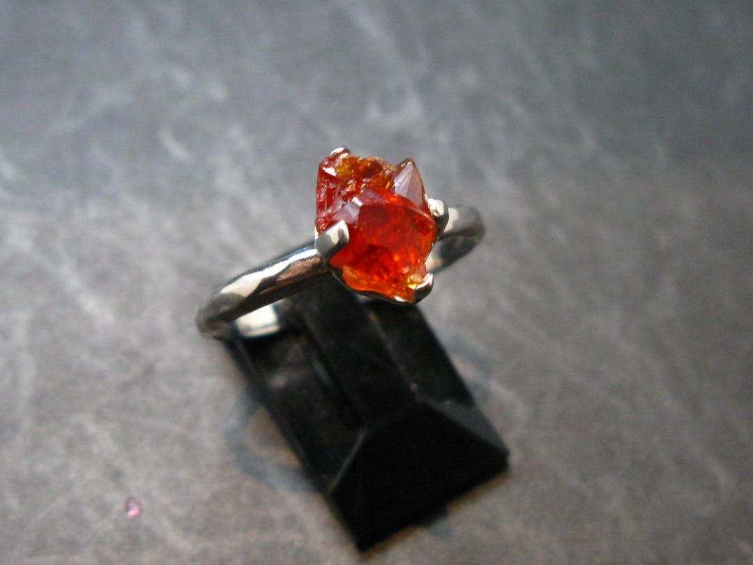 Fire Red Zincite Zinkite 925 Silver Ring From Poland - Size 9 - 2.74 ...