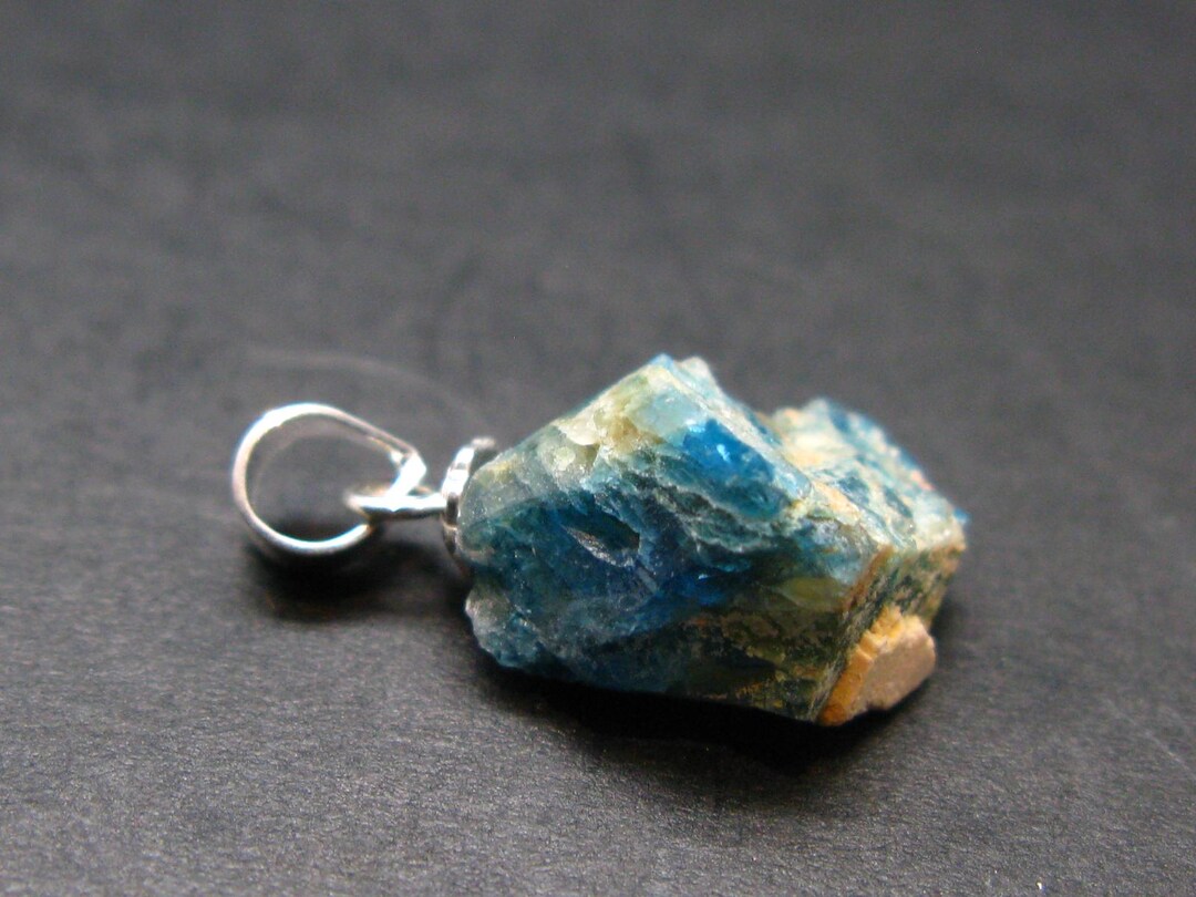 Rare Raw Blue Euclase Gem Crystal Silver Pendant From Zimbabwe - 0.7 ...