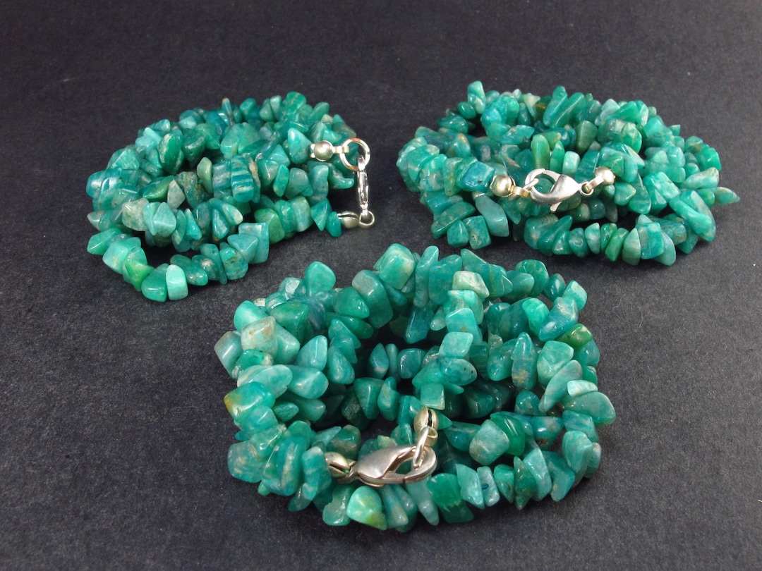 Amazon Stone!! Lot of 3 Natural Amazonite (green Microcline) Tumbled ...