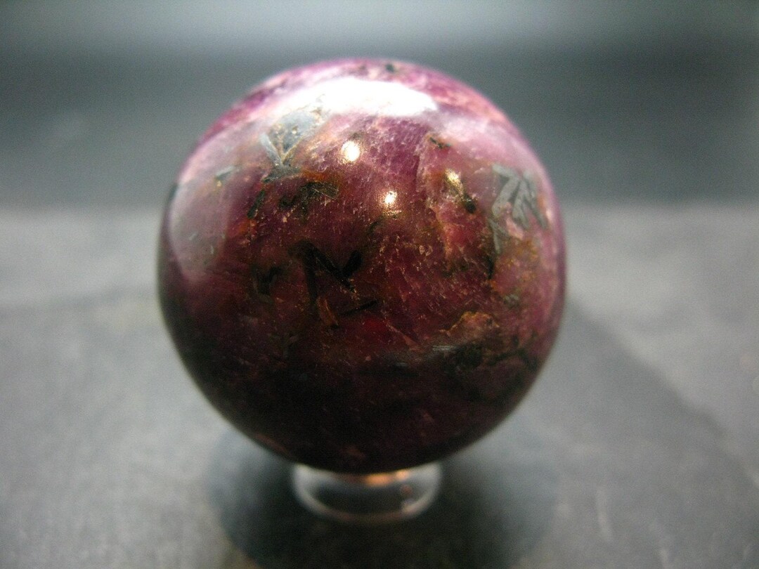 Genuine Ruby Corundum Sphere From India - 1.5" - Etsy