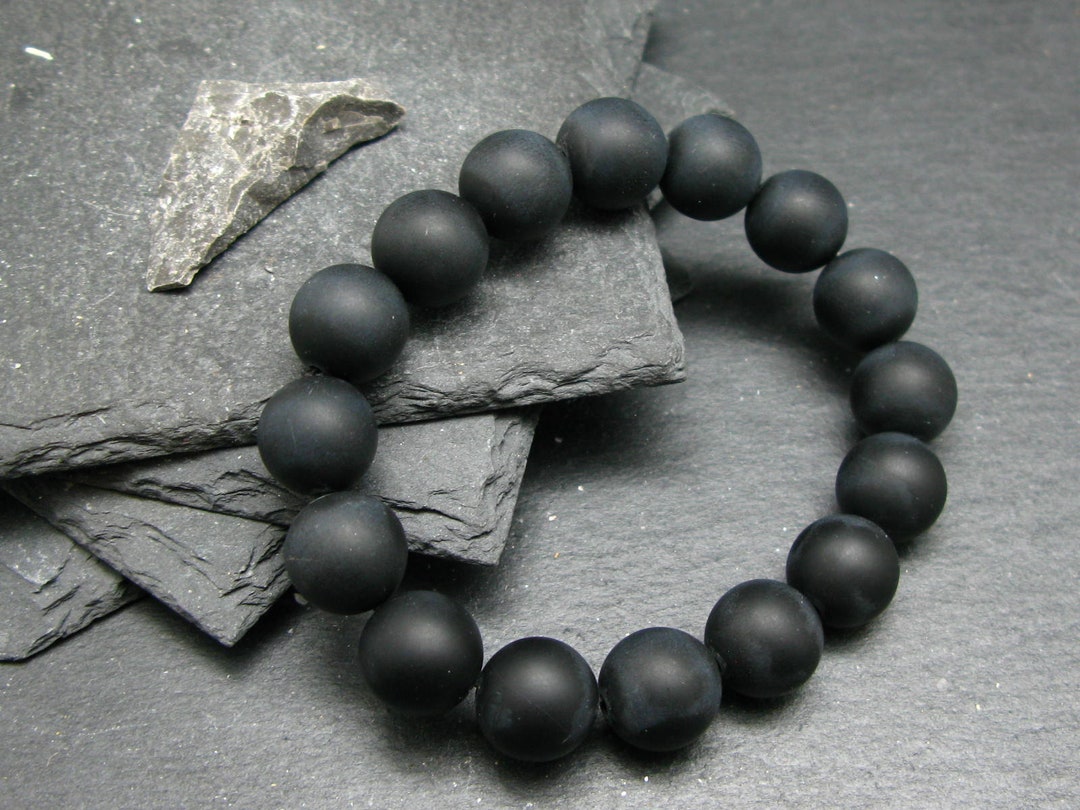 Shammanite Shamanite Genuine Bracelet ~ 7 Inches ~ 12mm Round Beads - Etsy