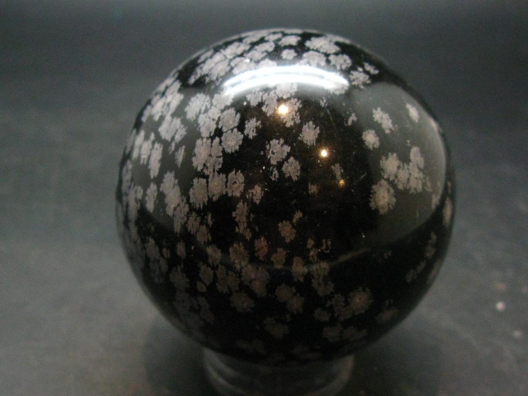 Snowflake Obsidian Sphere From Mexico - 2.4" - Etsy
