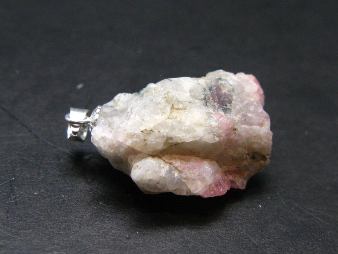 Rare Pink Tugtupite Sterling Silver Pendant From Greenland - 1.1" - 3. ...