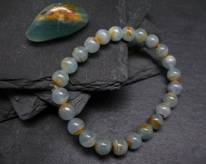 8x12mm Flat Rectangle Genuine Natural Blue Lemurian Aquatine Calcite ...