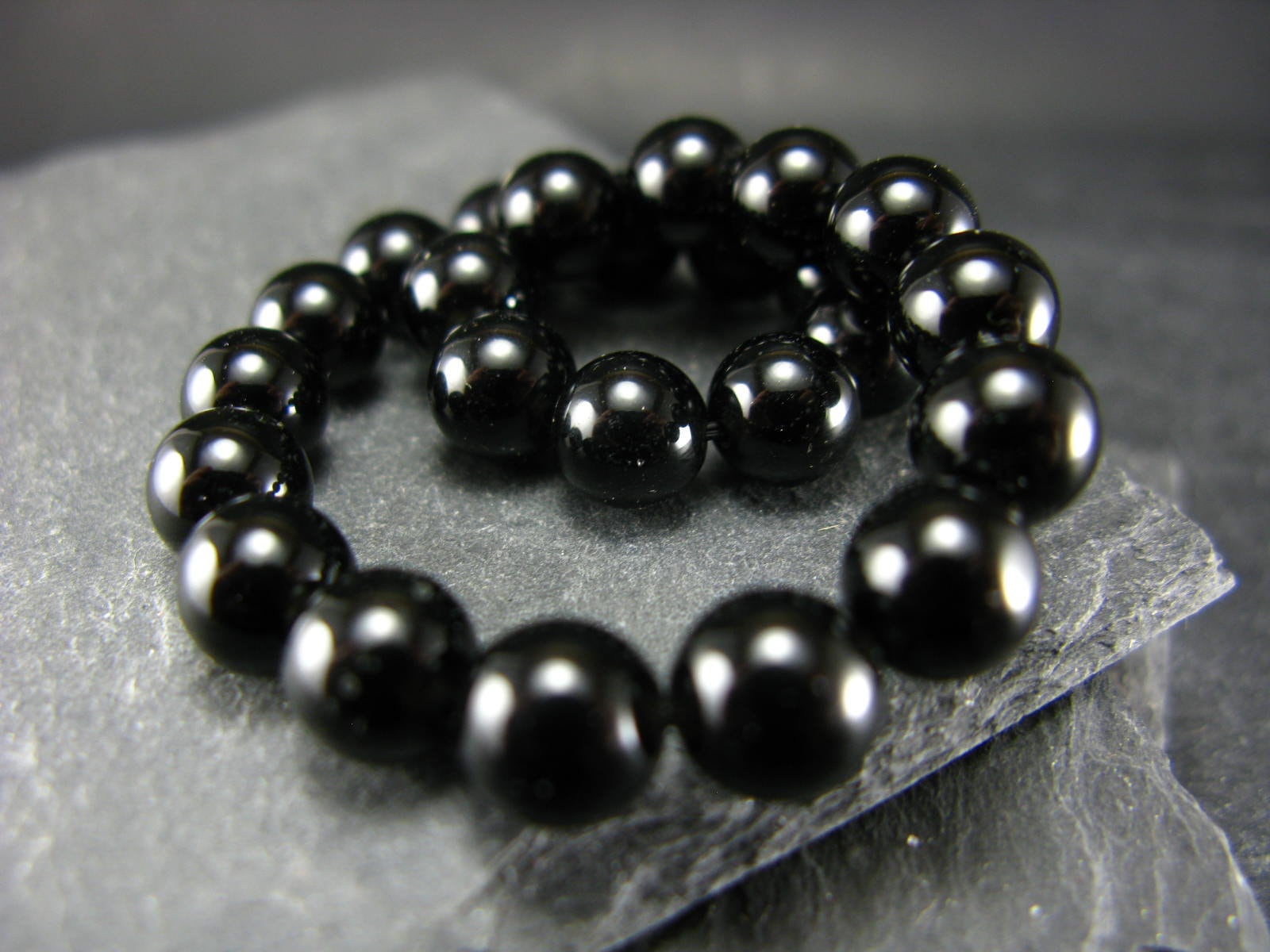 Tibetan Tektite Genuine Bracelet 7 Inches 8mm Round Beads | Etsy