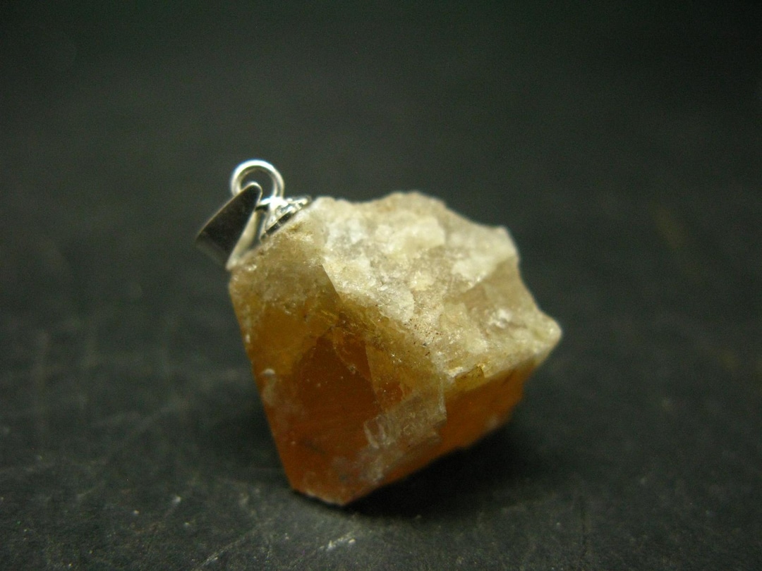 Scheelite Crystal Silver Pendant From China - 1.0" - 13.3 Grams - Etsy UK