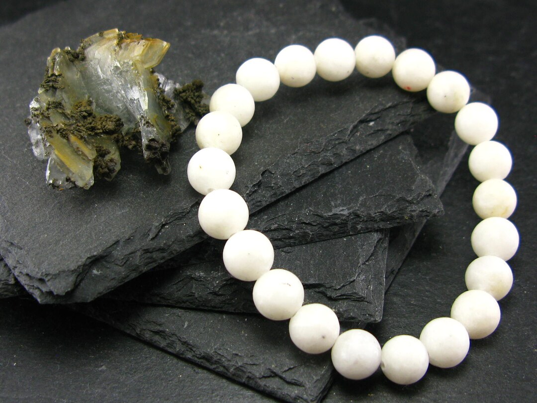 Barite Genuine Bracelet ~ 7 Inches ~ 8mm Round Beads - Etsy