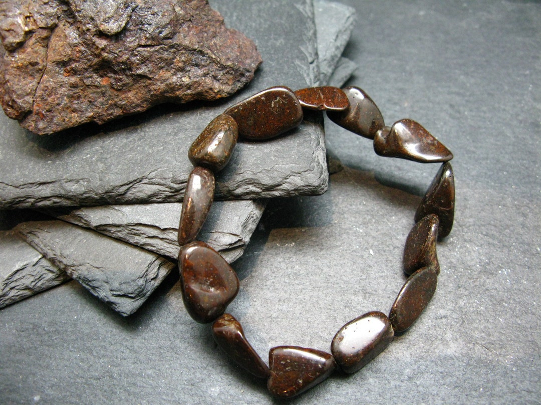 Meteorite Chondrite Genuine Bracelet ~ 7 Inches ~ 15mm Tumbled Beads - Etsy