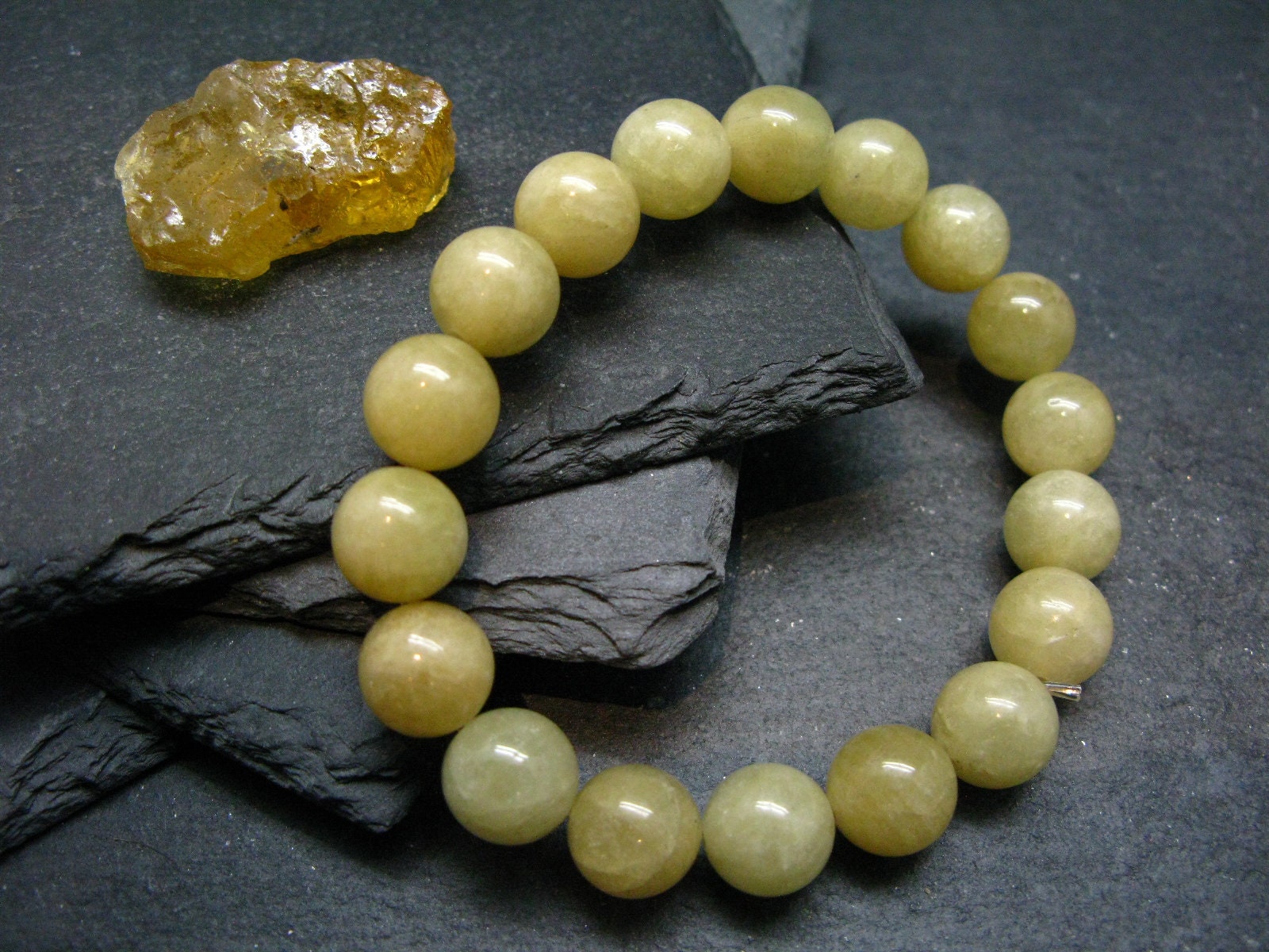 Heliodor Golden Beryl Genuine Bracelet ~ 7 Inches ~ 10mm Round Beads - Etsy