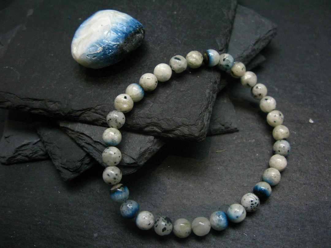 Blue Ice Glacierite Genuine Bracelet ~ 7 Inches ~ 6mm Round Beads - Etsy