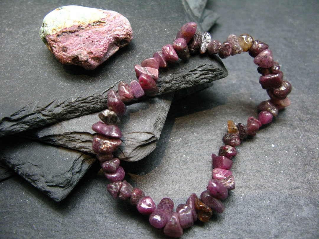 Ruby Genuine Bracelet 7 Inches 8mm Tumbled Beads - Etsy