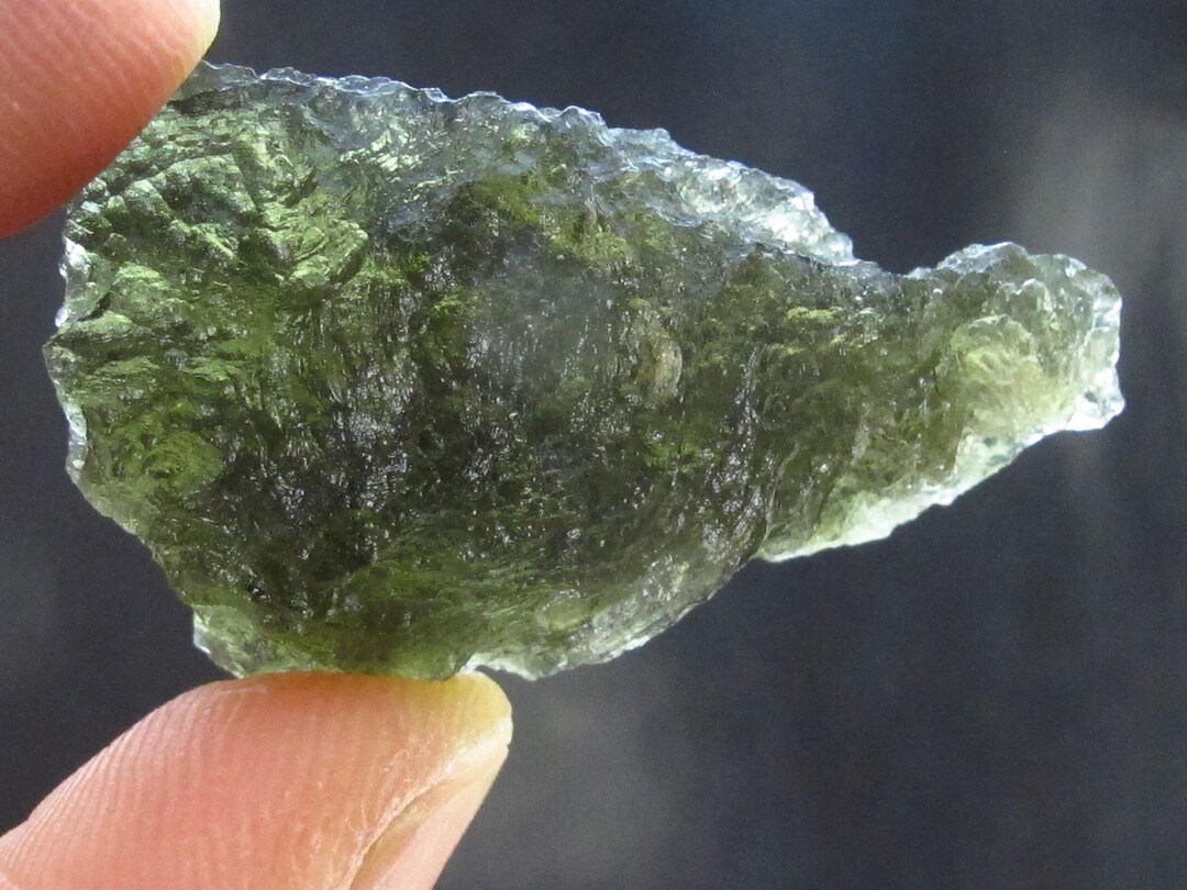 Rare Moldavite Tektite Raw Piece From Czech Republic - 1.4" - 5.4 Grams ...