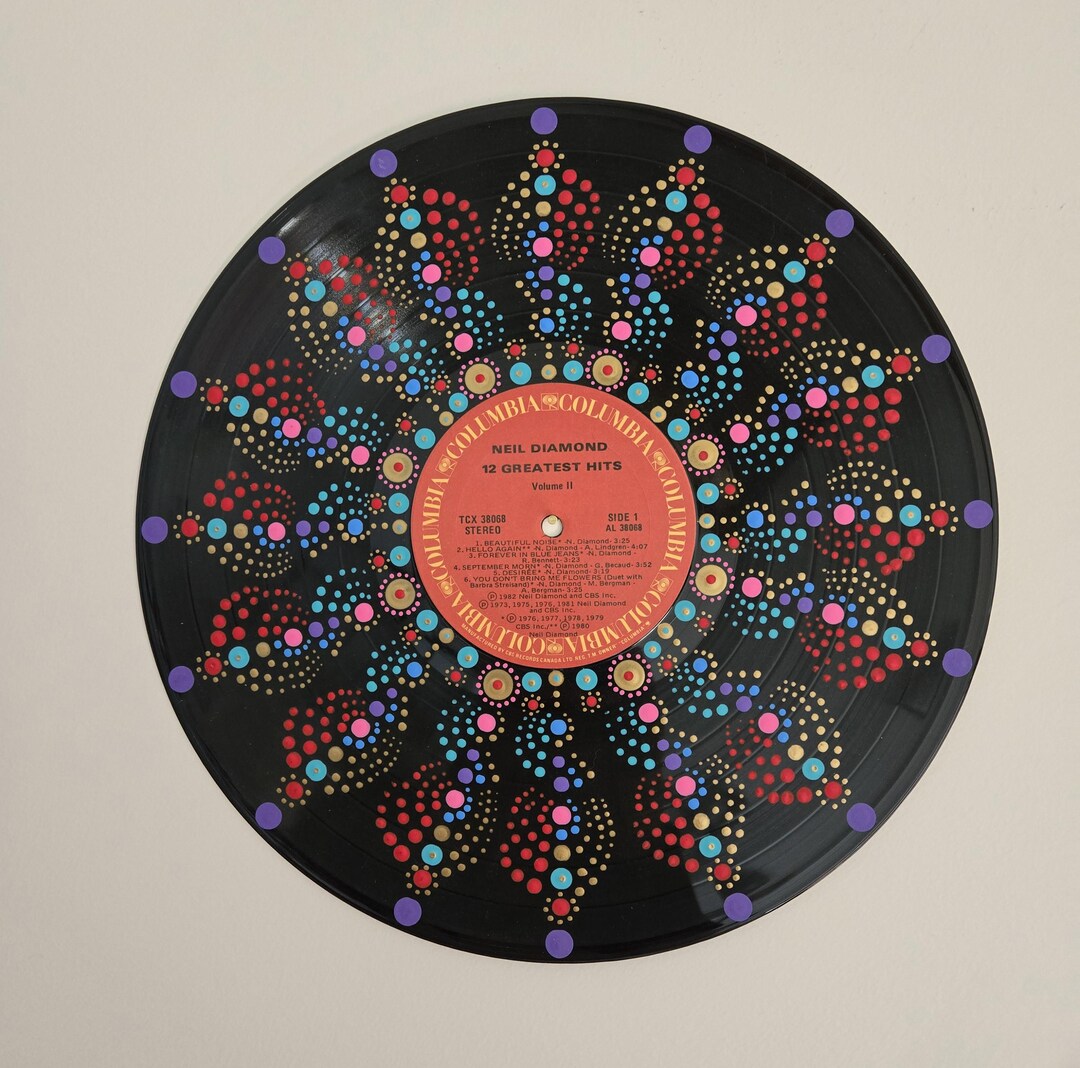 Mandala Art Upcycled Vinyl Record - Etsy