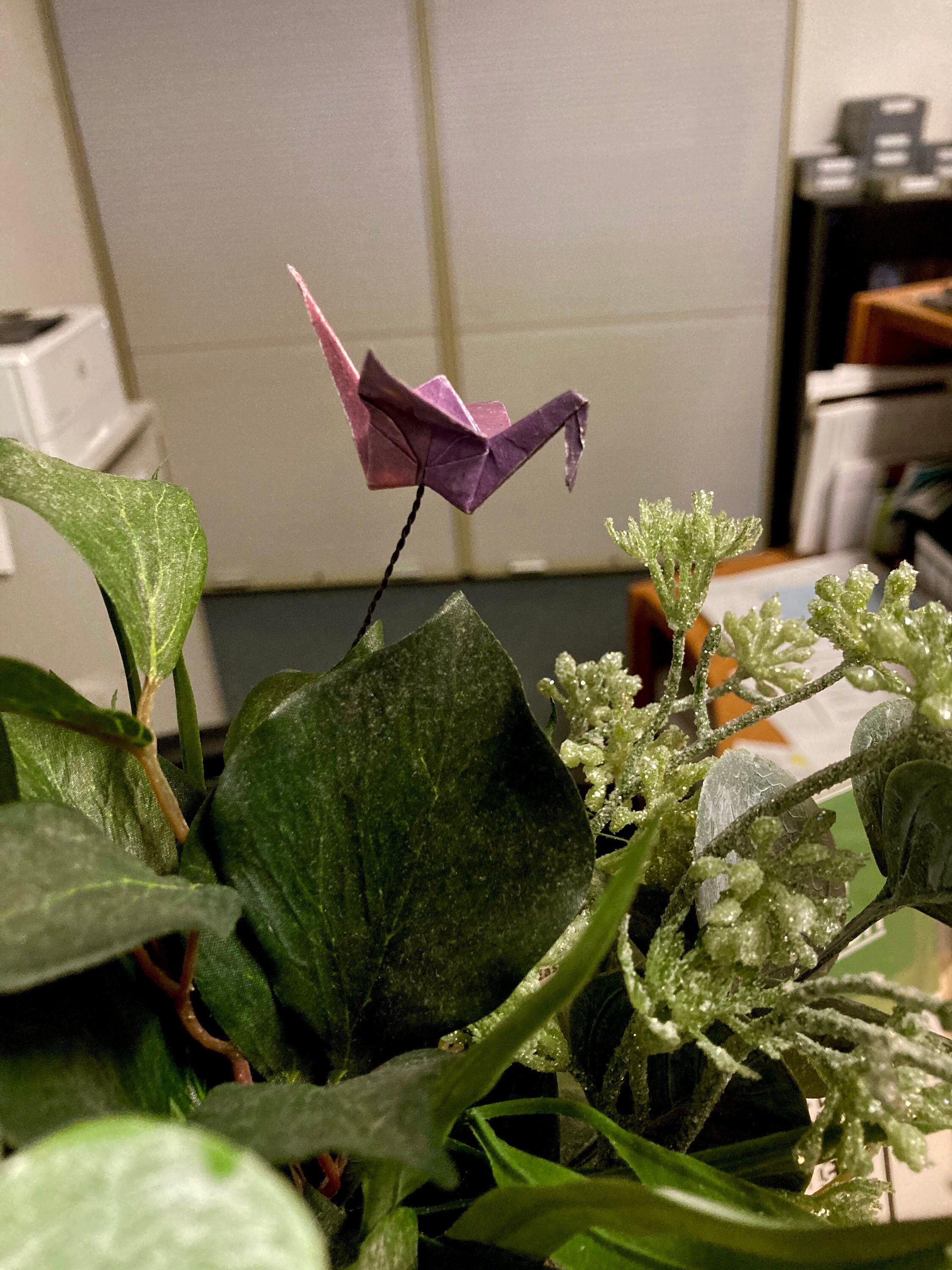 Paper Crane Planter Art - Etsy