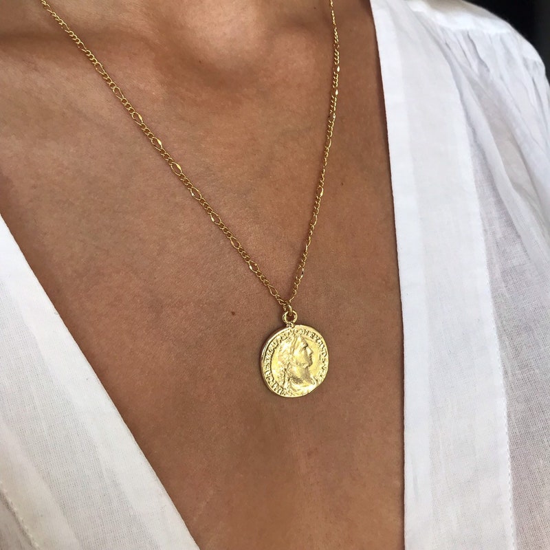 Boho Coin Necklace - Etsy