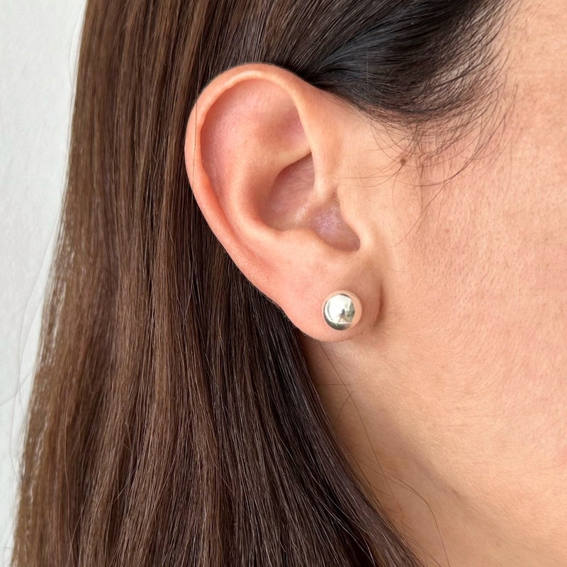 Silver Stud Earrings - Etsy