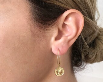Dangle Coin Earrings - Etsy