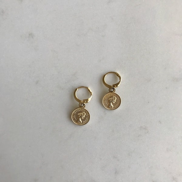 Dangle Coin Earrings - Etsy