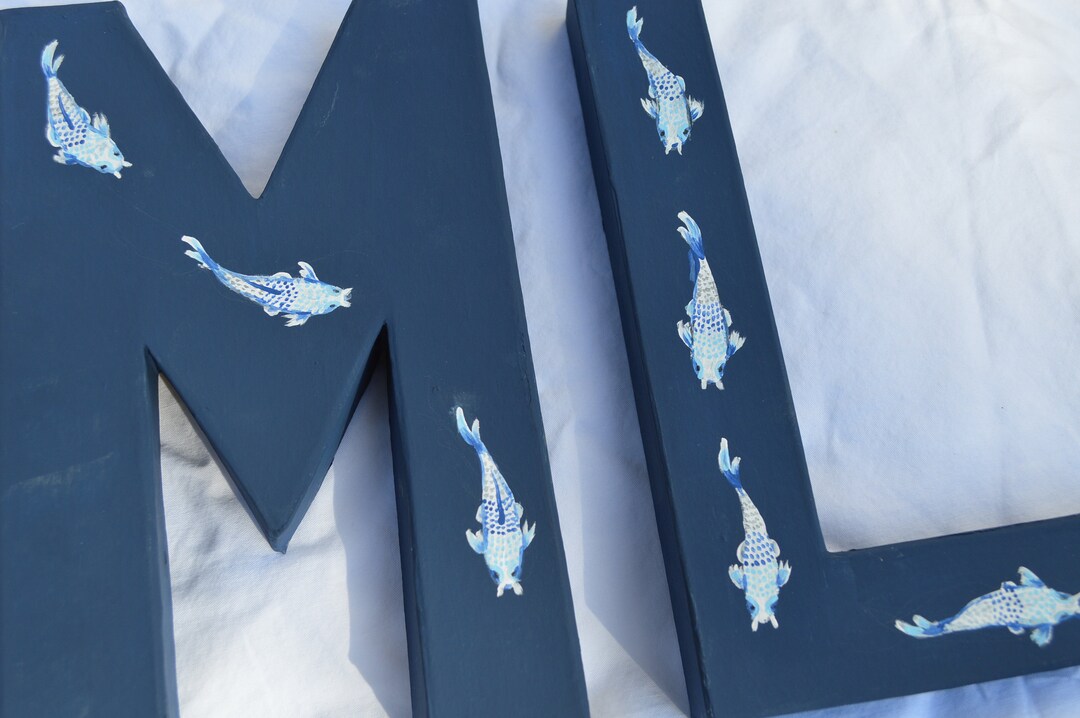 Custom Hand Painted Initials - Etsy