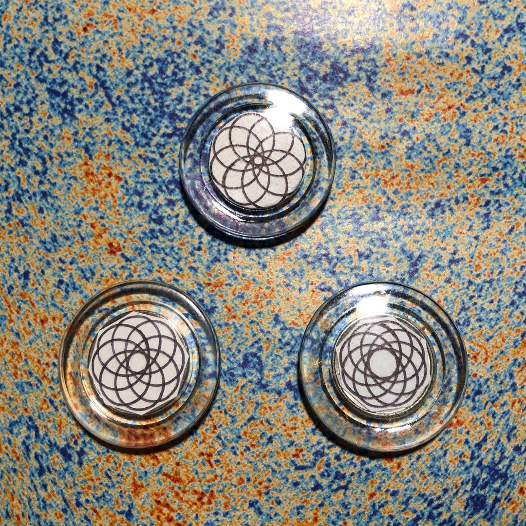 Black Ink Spirograph Acrylic Magnet Set - Etsy